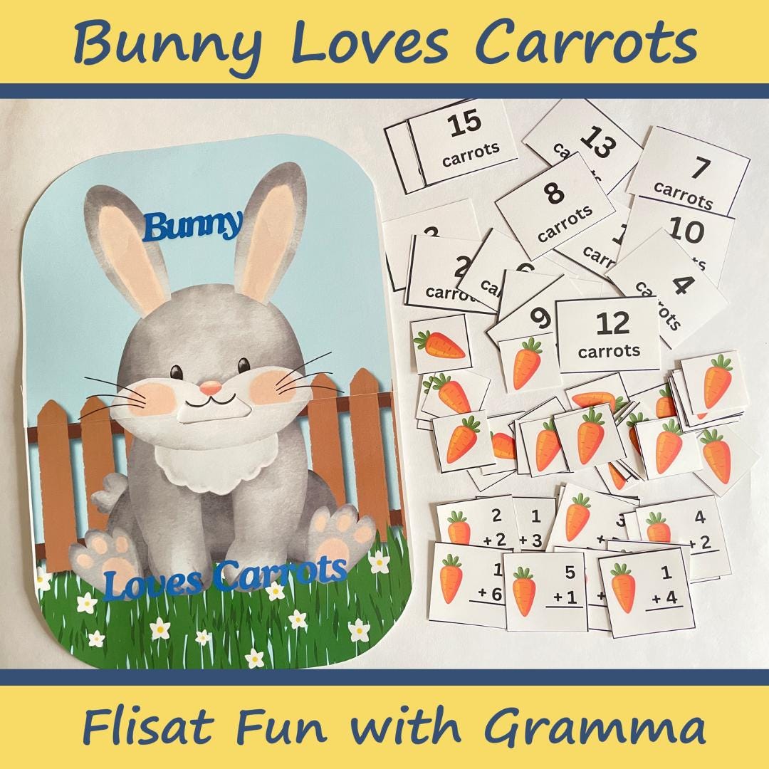 Bunny Loves Carrots Flisat DIY Printable, Feed the Bunny Flisat Insert ...