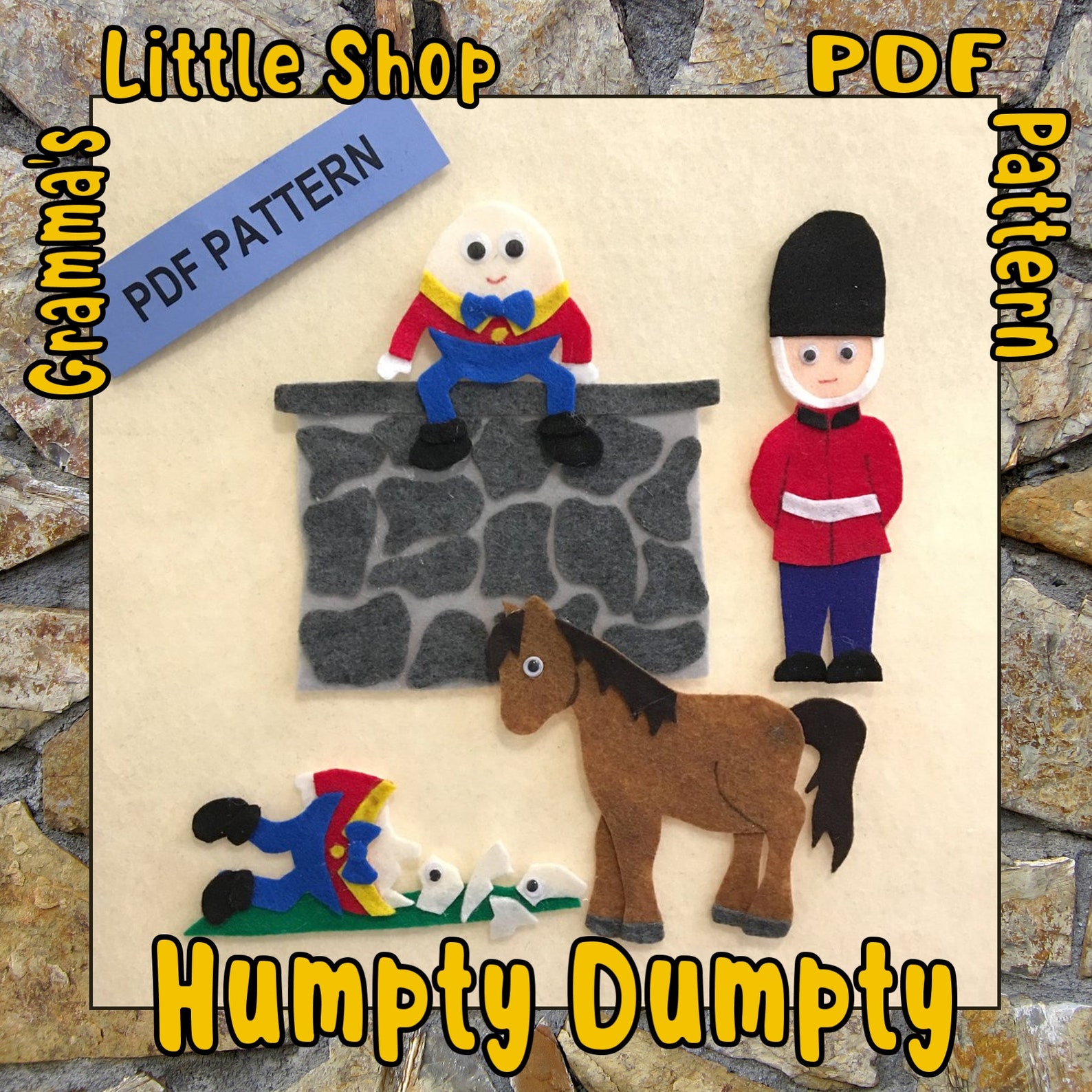 Humpty Dumpty Felt Story Pattern PDF PATTERN ONLY - Etsy Canada