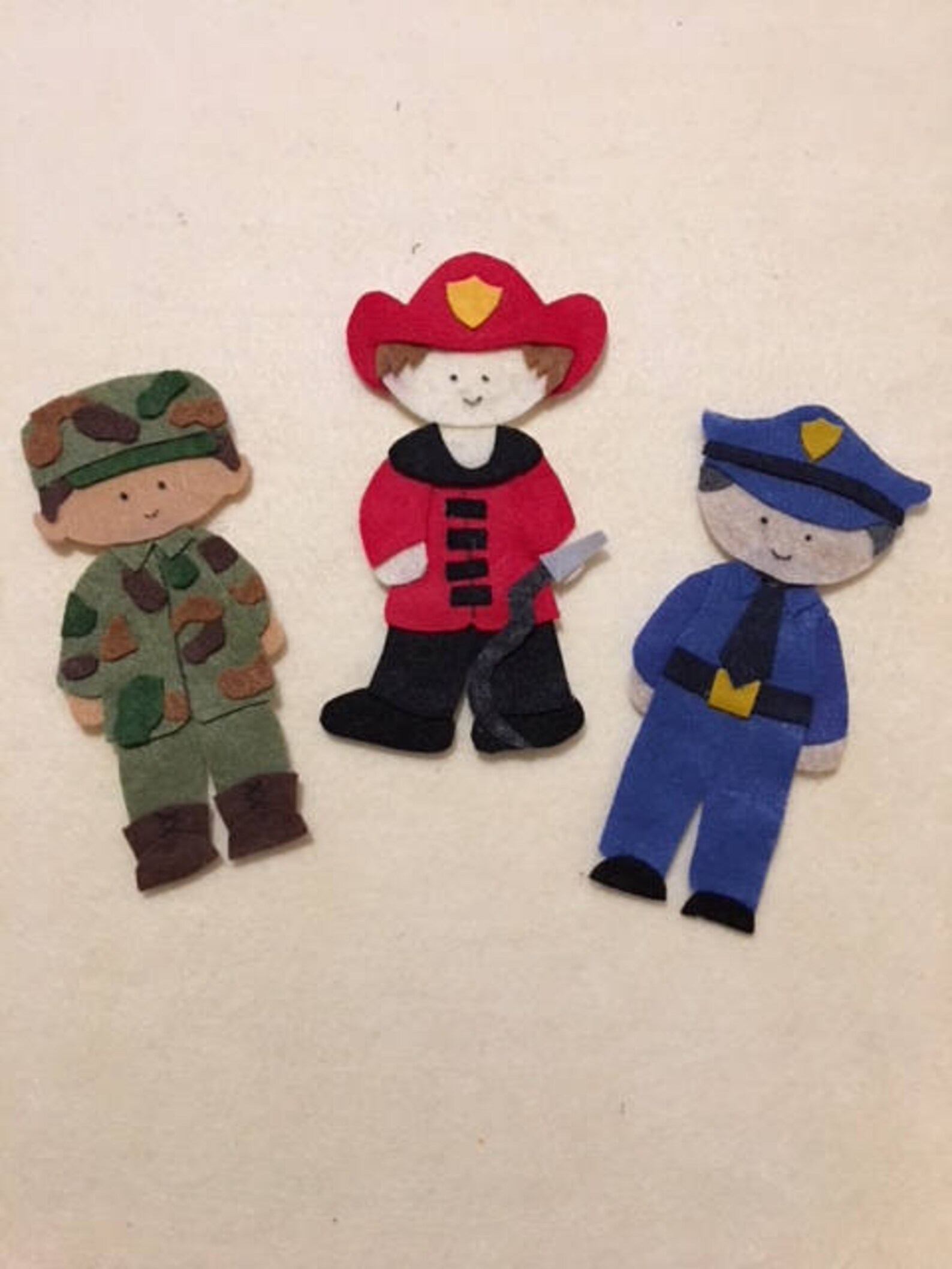 Community Helpers Felt Board Patterns Policeman Fireman - Etsy