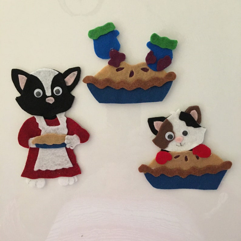 3 Little Kittens Lost Their Mittens Felt Story Pattern PDF - Etsy