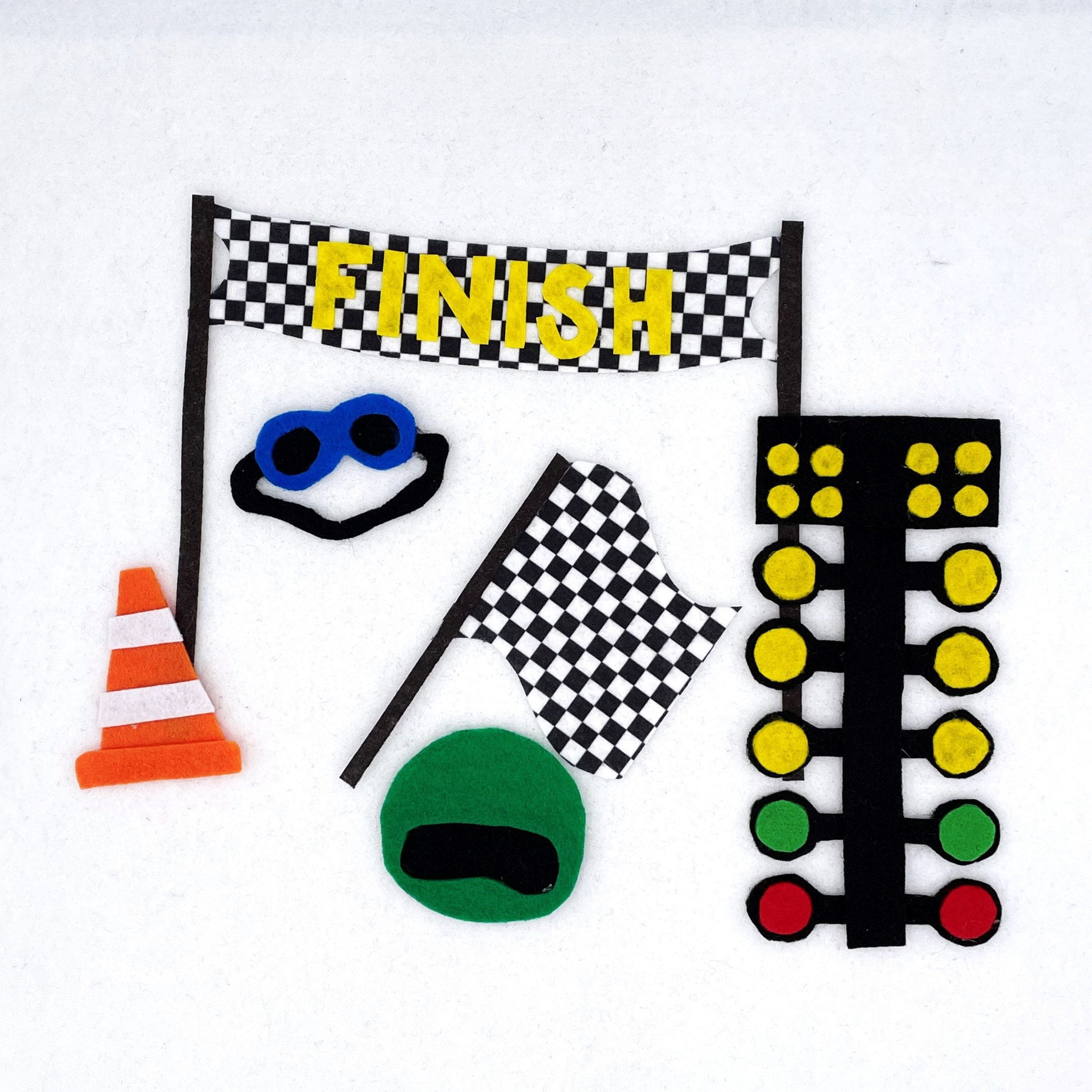 Racing to the Finish Line, Felt Race Car Pattern for Felt Board, DIY ...