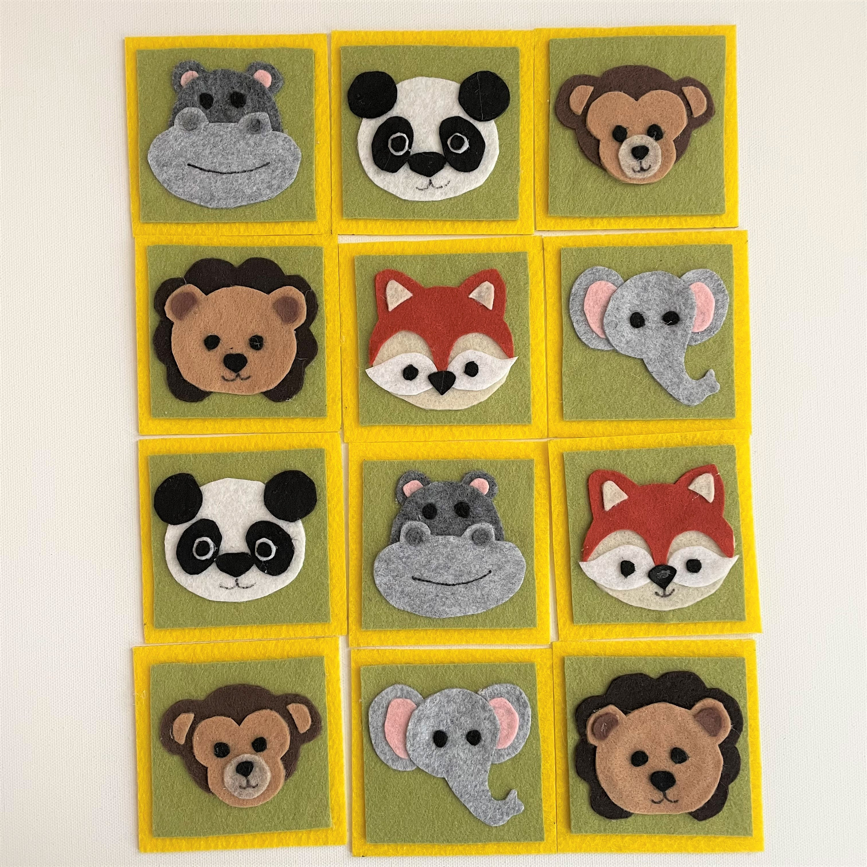 Zoo Animal Matching Game for a Felt Board - DIY Downloadable Pattern ...