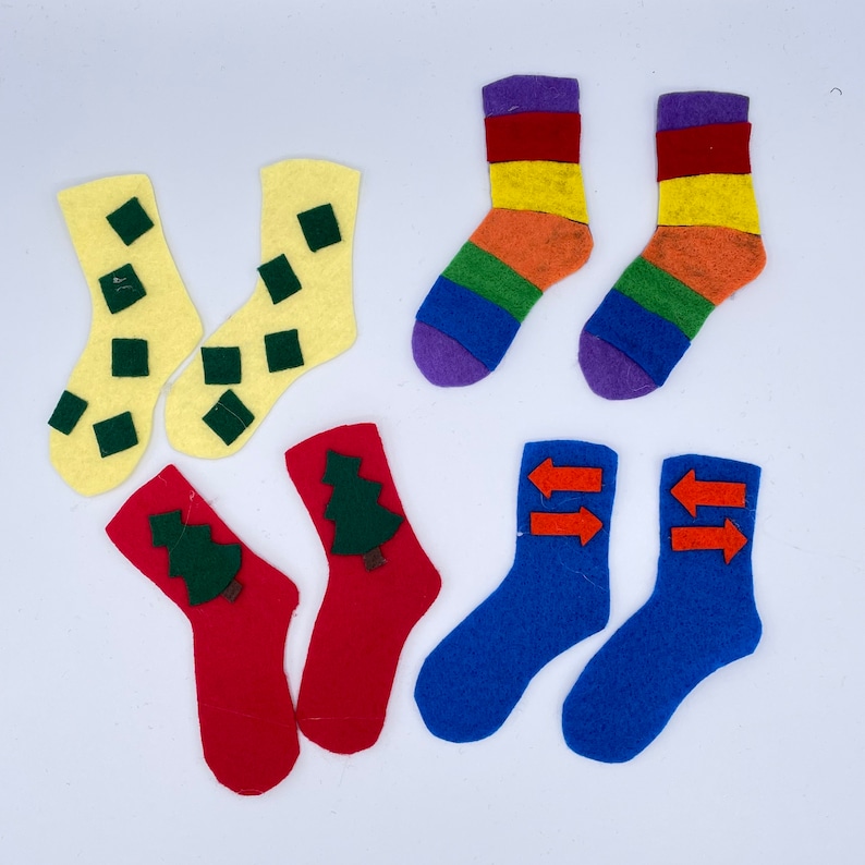 Match the Socks Pattern Math for Kids Sorting Game DIY | Etsy