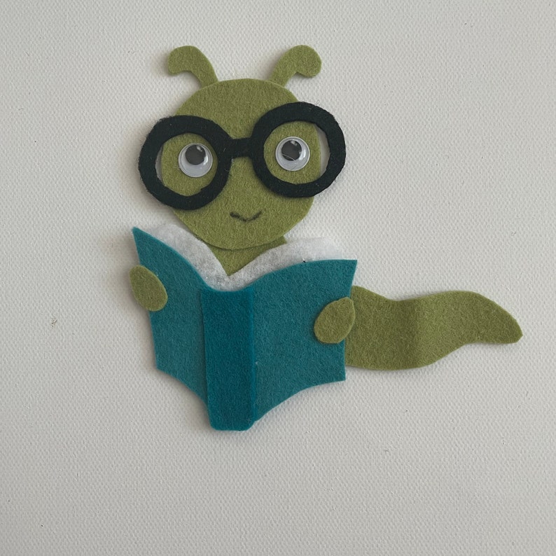 Bookworm Felt Board Pattern Wiggly Worm Book and Apple - Etsy