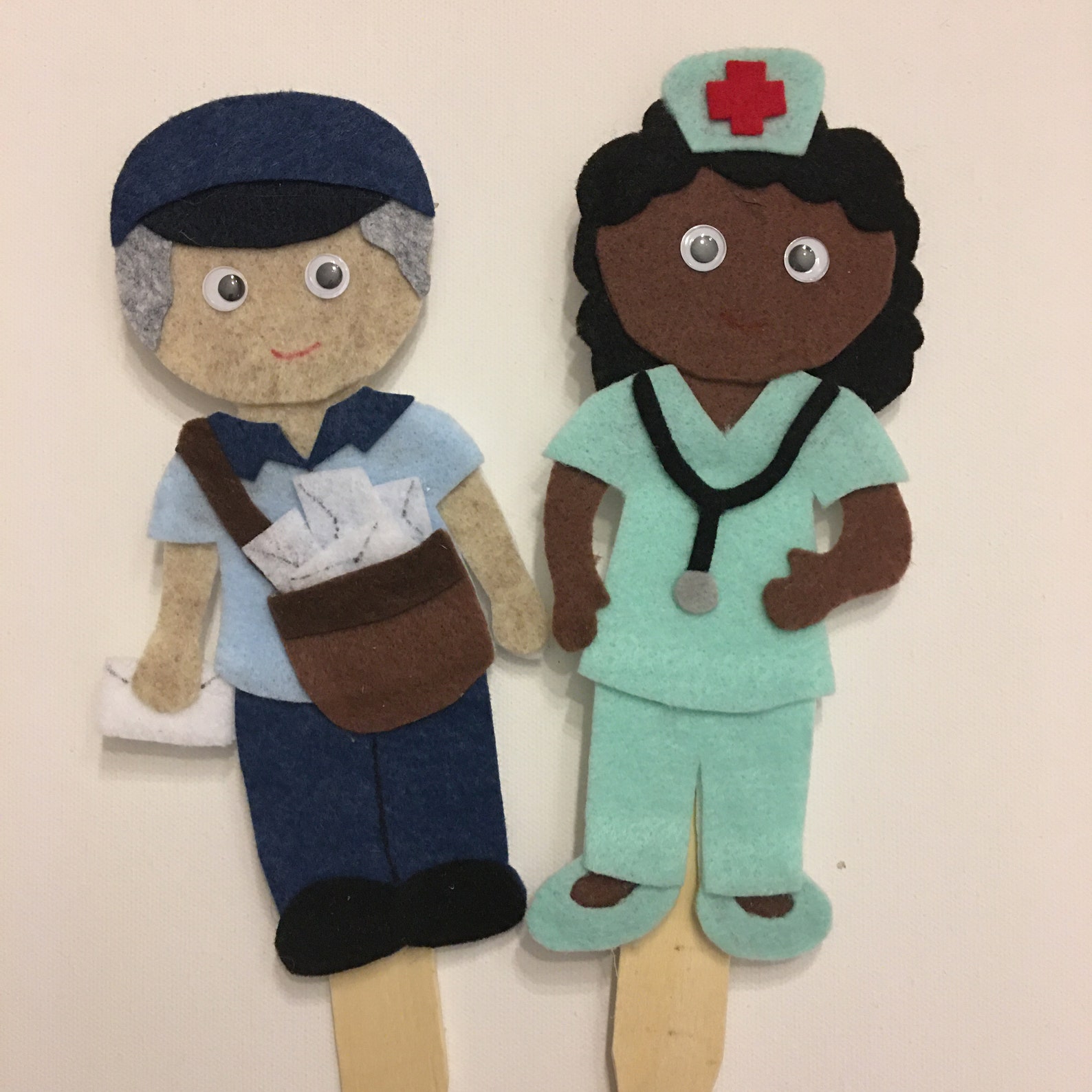 Community Helper Set 1 Felt Board or Stick Puppet Patterns - Etsy