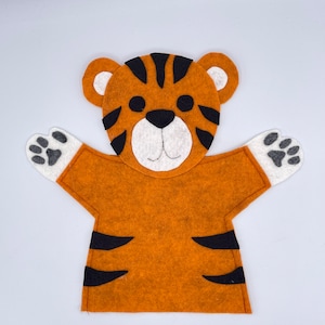 Tiger Hand Puppet Pattern, PDF Pattern for Hand Puppet, Puppet Sewing ...