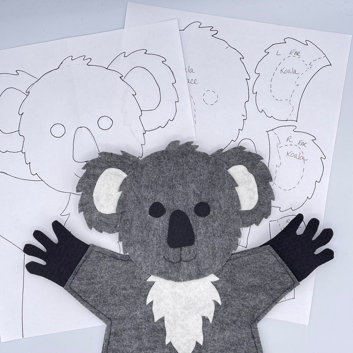 Koala Hand Puppet Pattern PDF Pattern for Hand Puppet Puppet - Etsy