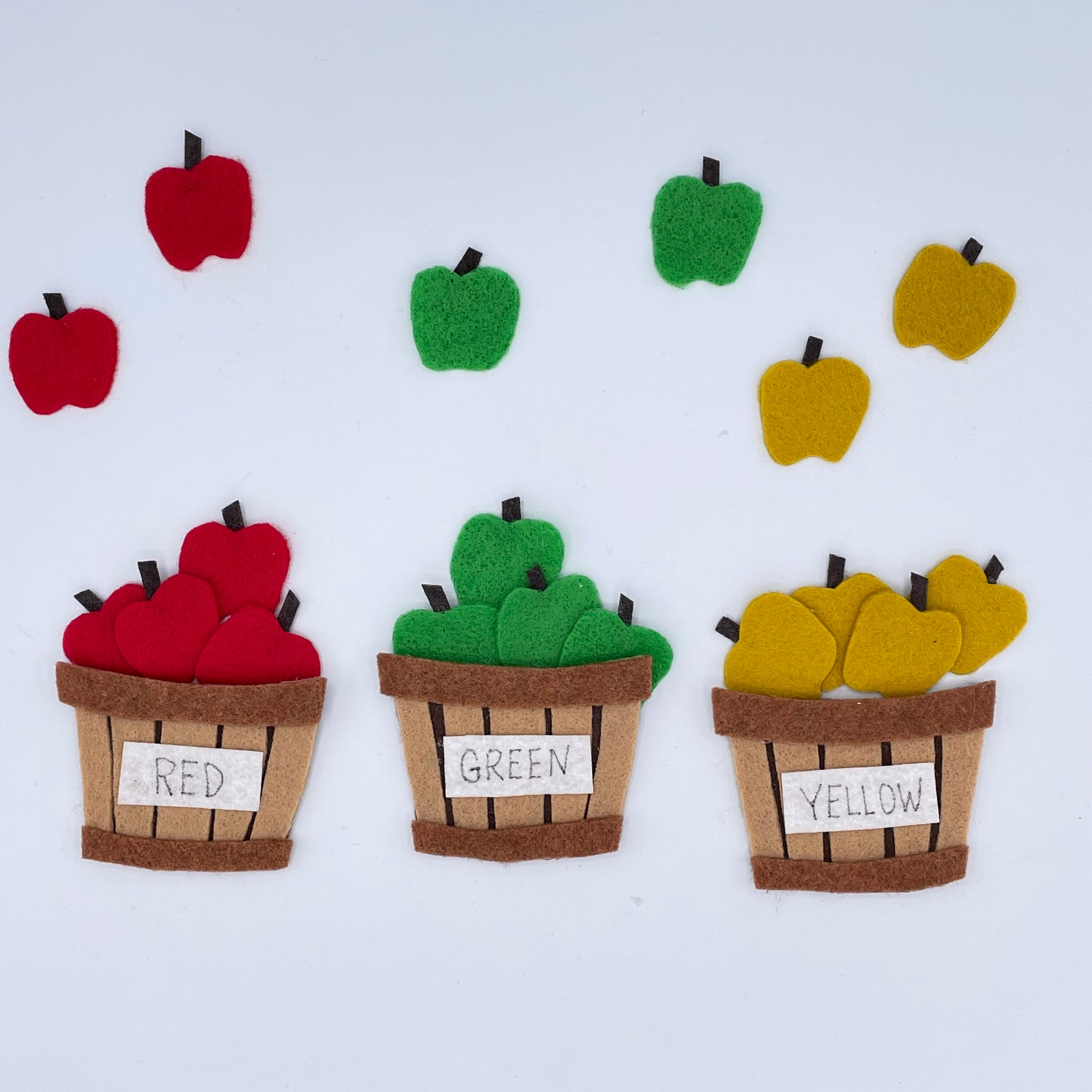 Apple Math Felt Pattern for Simple Counting Addition and - Etsy