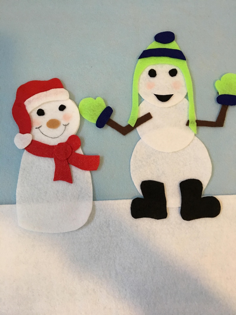 Snowman Pattern for Felt Board Play - PDF PATTERN ONLY - Etsy