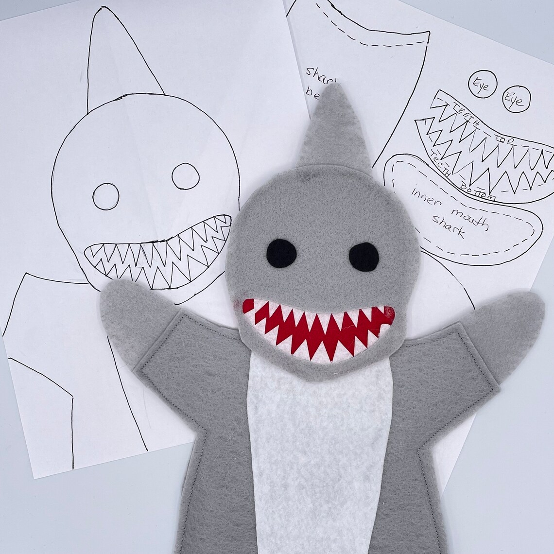 Shark Hand Puppet Pattern PDF Pattern for Hand Puppet Puppet - Etsy
