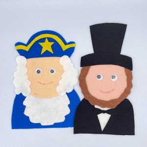 George Washington and Abraham Lincoln Felt Patterns, Presidents Day ...