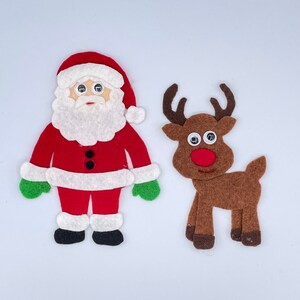 5 Little Elves Jumping on the Sleigh, Felt Pattern, Christmas Pattern ...