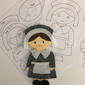 Thanksgiving Puppet Patterns, Native Americans, Pilgrims and Turkey ...