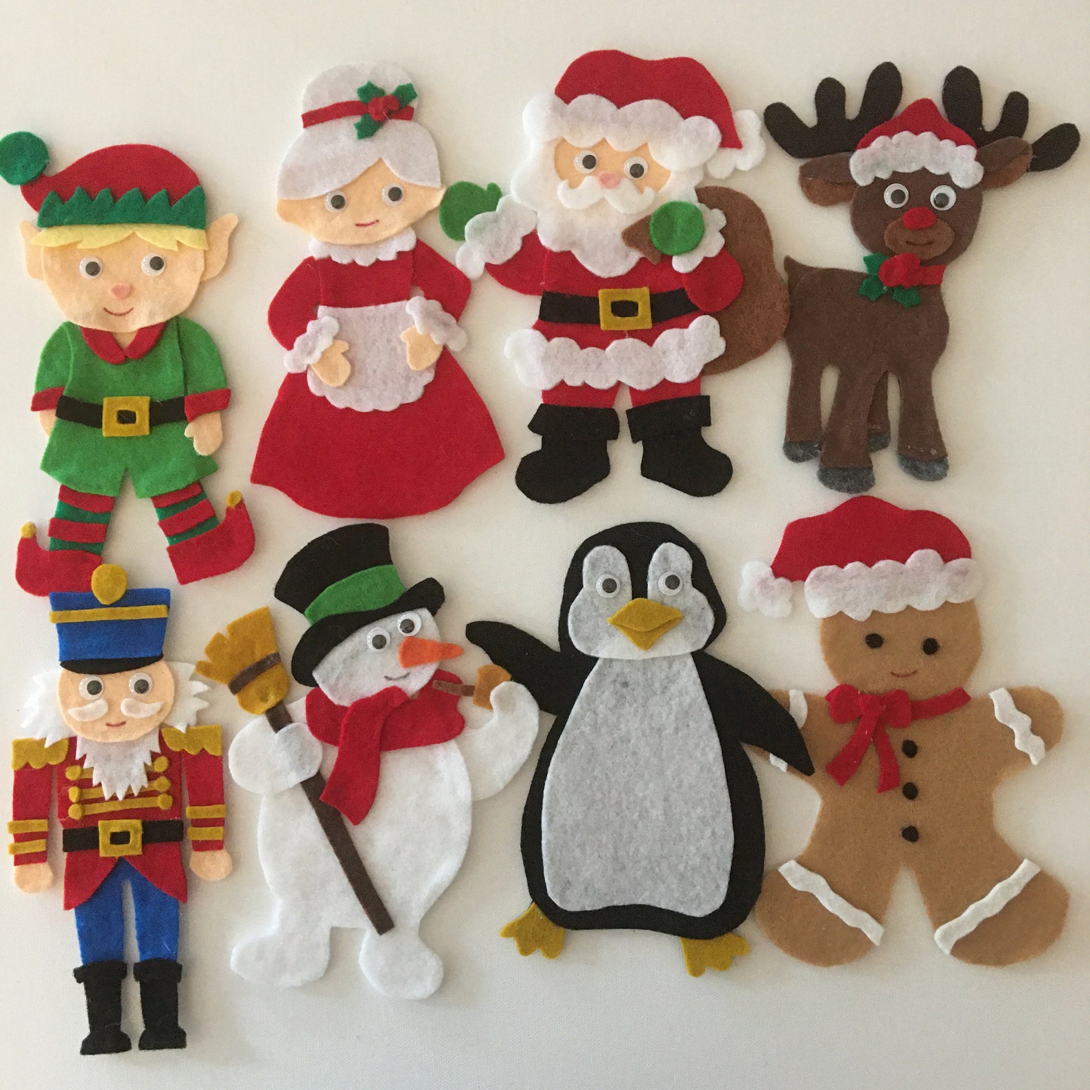 Santa and His Friends Felt Pattern Felt Story or Felt Stick - Etsy