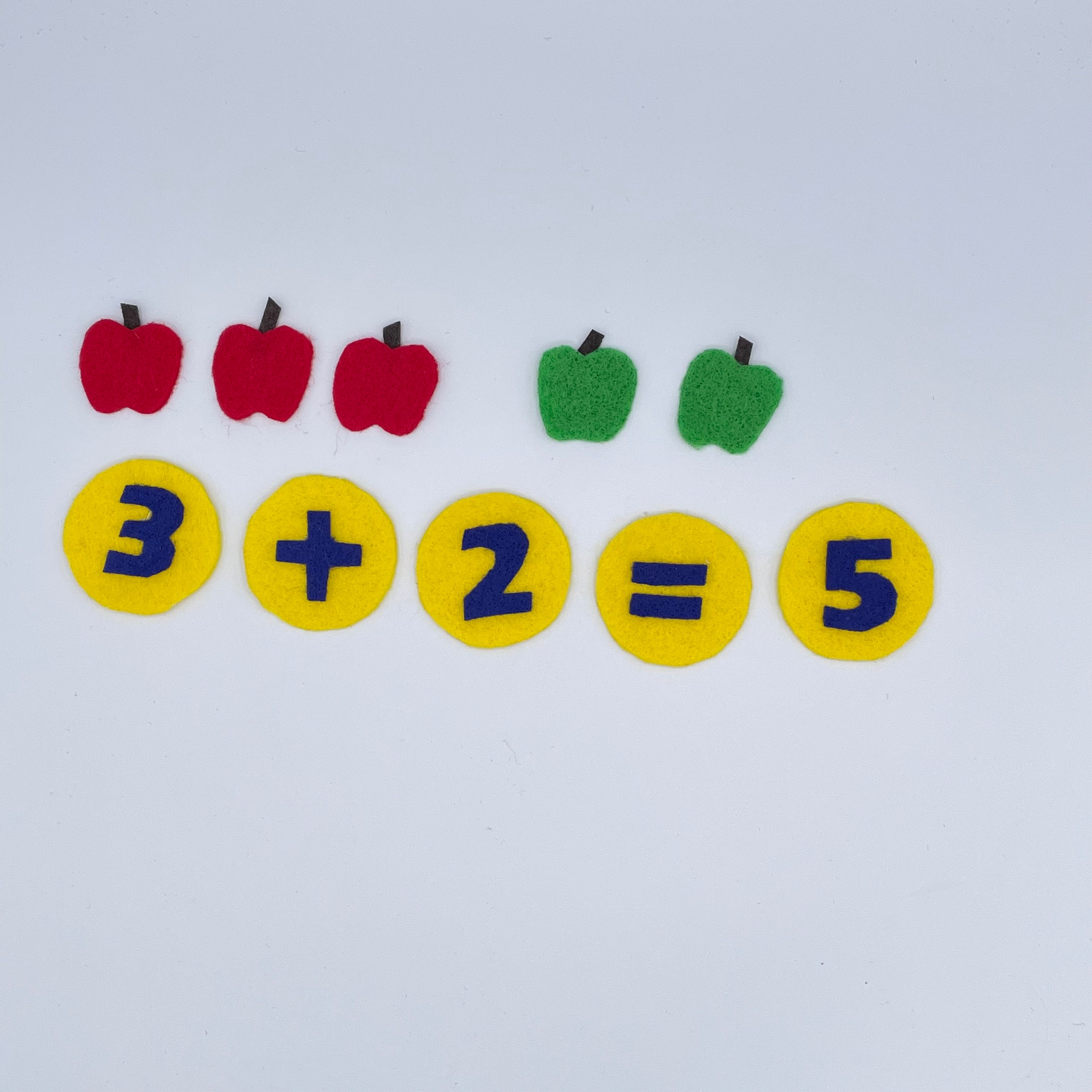 Apple Math Felt Pattern for Simple Counting Addition and - Etsy