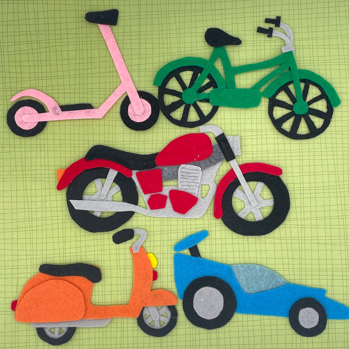 Wheels and Wings Felt Board Pattern Felt Pattern for | Etsy