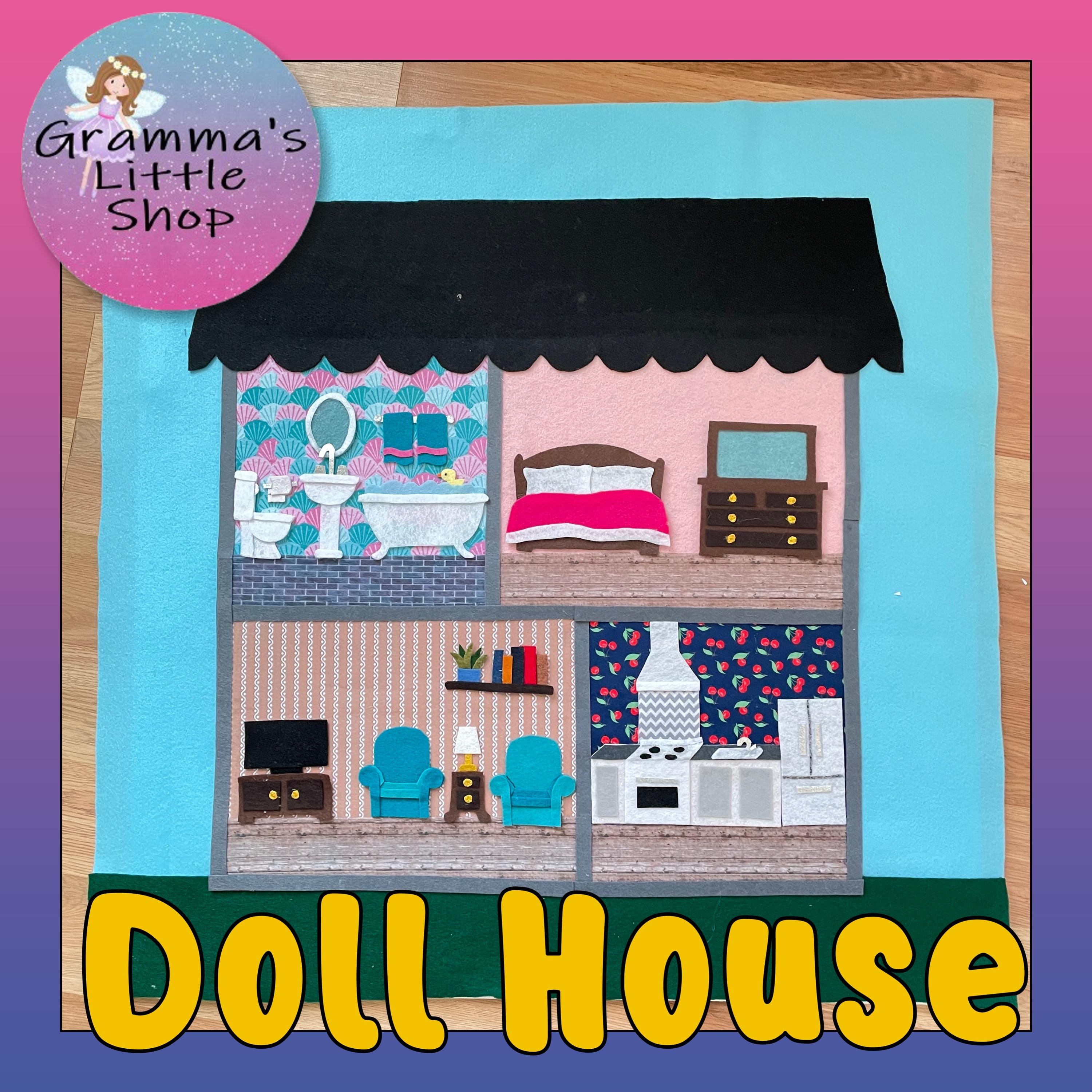 Felt Doll House Play Mat Pattern, Child's Quiet Time Activity (PDF ...
