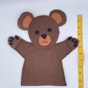 Bear Hand Puppet Pattern, PDF Pattern for Hand Puppet, Puppet Sewing ...