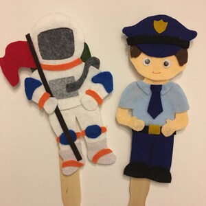 Community Helper Set 1, Felt Board or Stick Puppet Patterns, - DIY ...