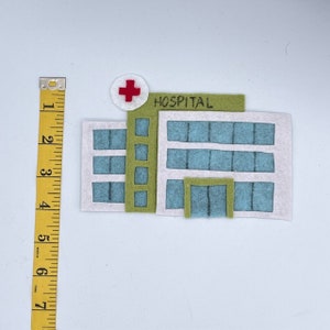 Our Town 4 DIY Patterns for 7 Felt Buildings for Felt Story Board or ...