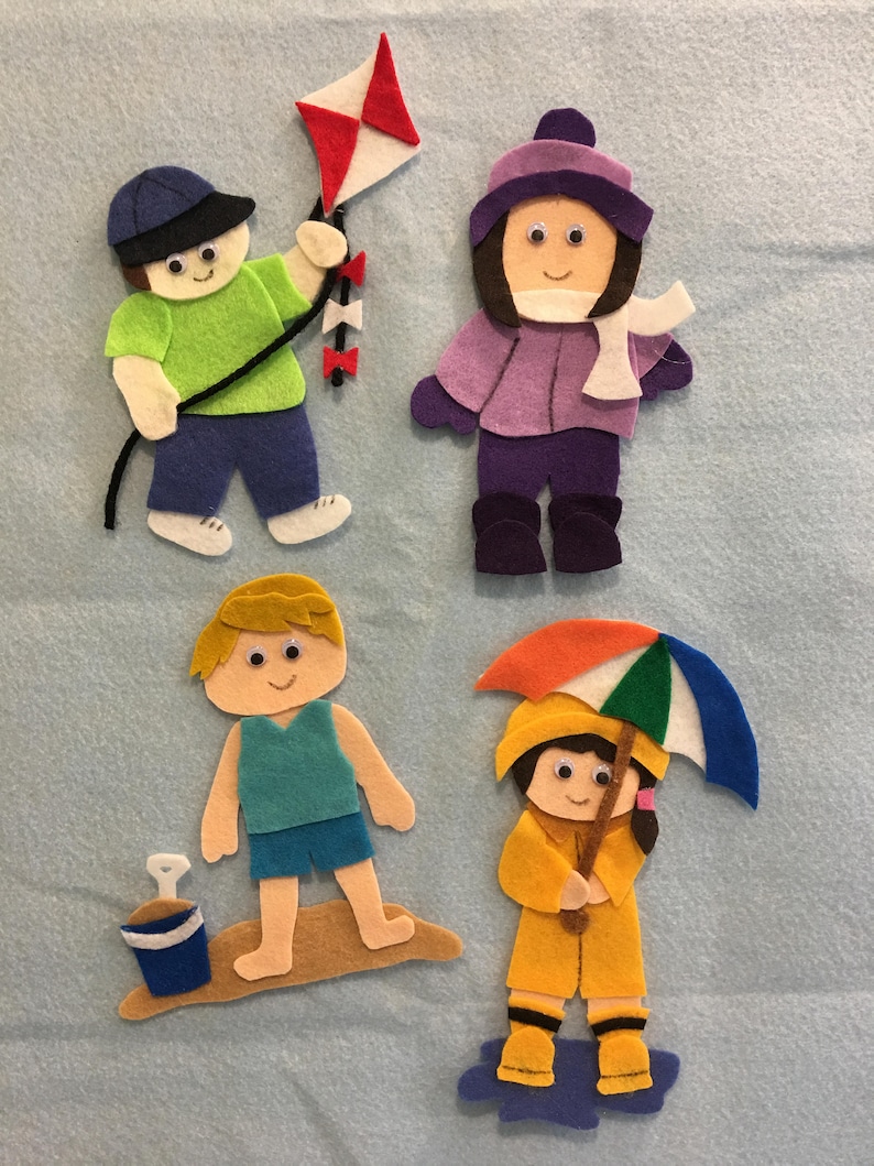 Weather Felt Board Patterns to Make to Teach Weather and the - Etsy Canada