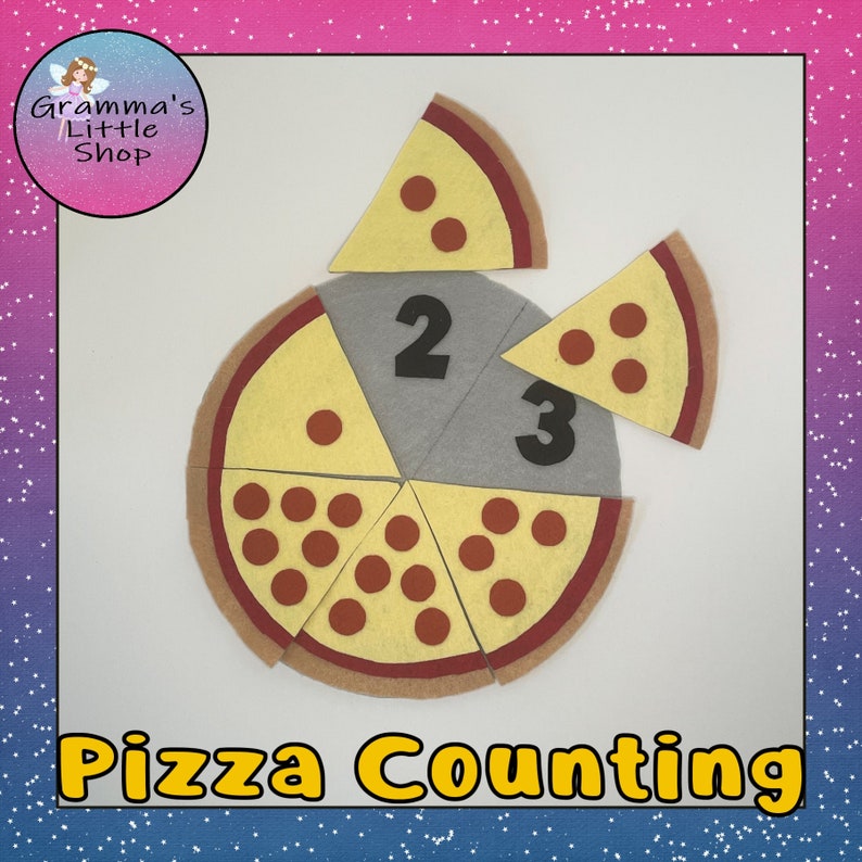 Pizza Counting Pattern Simple Math Aid Learn to Count | Etsy