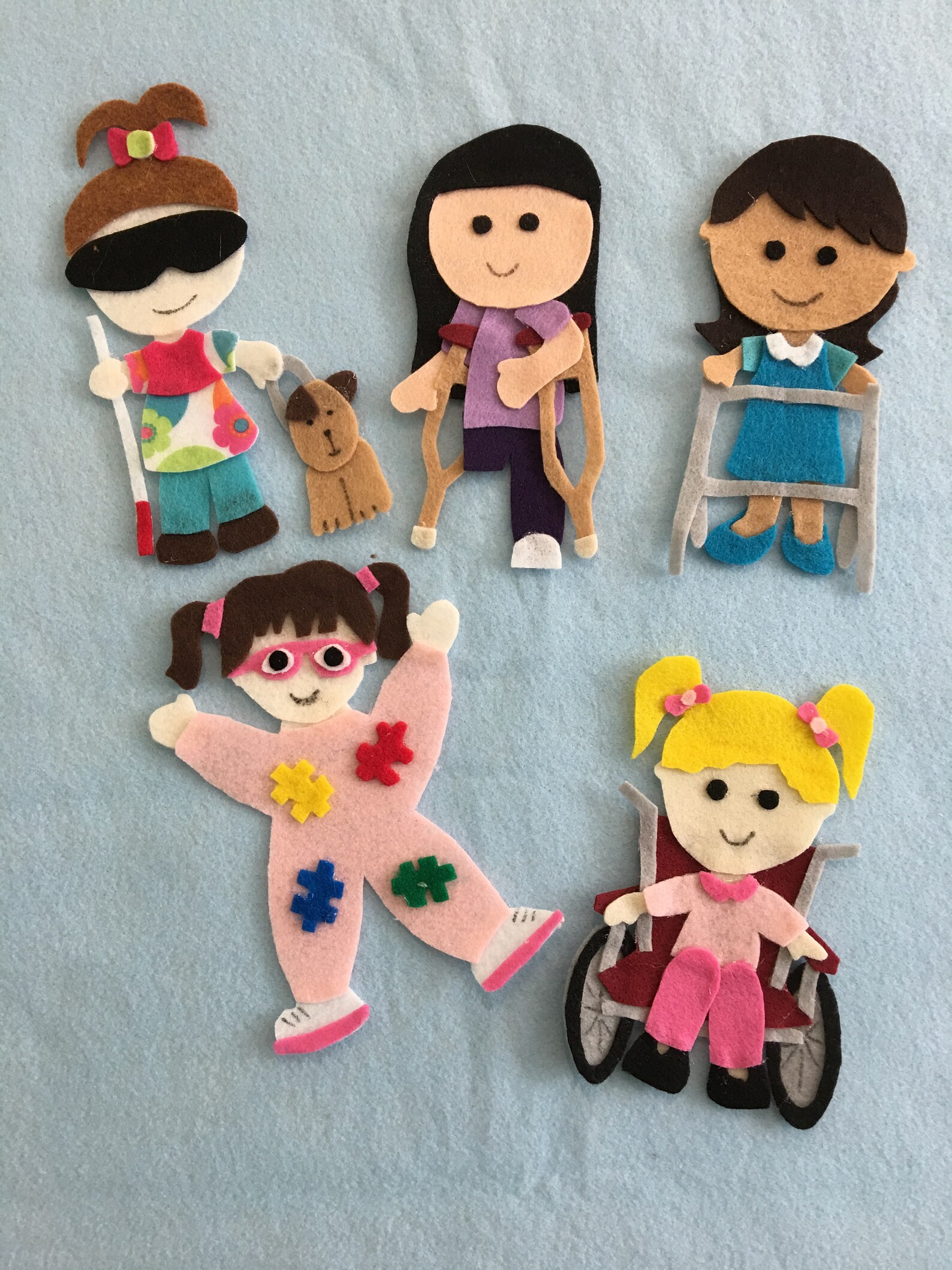 Disability Awareness Felt Board Educational Patterns Includes Blindness ...