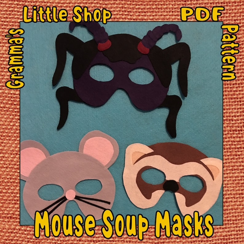 Mouse Soup Mask Patterns PDF PATTERN ONLY - Etsy