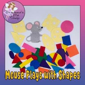 Mouse and Shapes Felt Board Pattern, Hands-on Learning (PDF Pattern) - Etsy