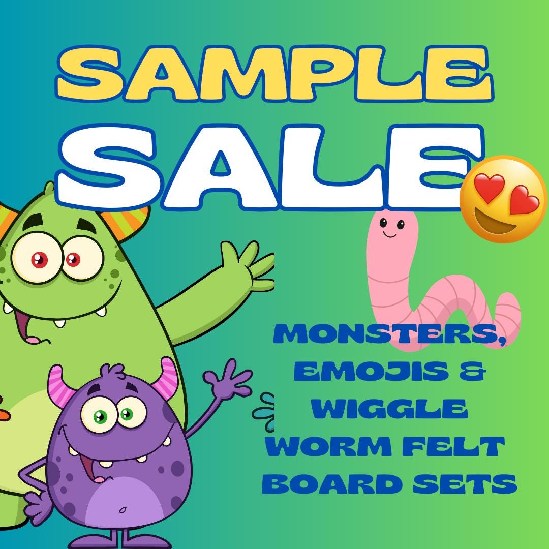 Monsters, Emojis and Wiggle Worm Felt Sets for Preschool Play and Learn ...