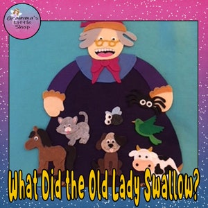 What Did the Old Lady Swallow Felt Story Board Pattern- Fly, Spider ...