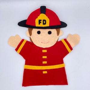 Fireman and Policeman Felt Puppets: Make Your Own From Our Printable ...