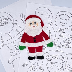 5 Little Elves Jumping on the Sleigh, Felt Pattern, Christmas Pattern ...