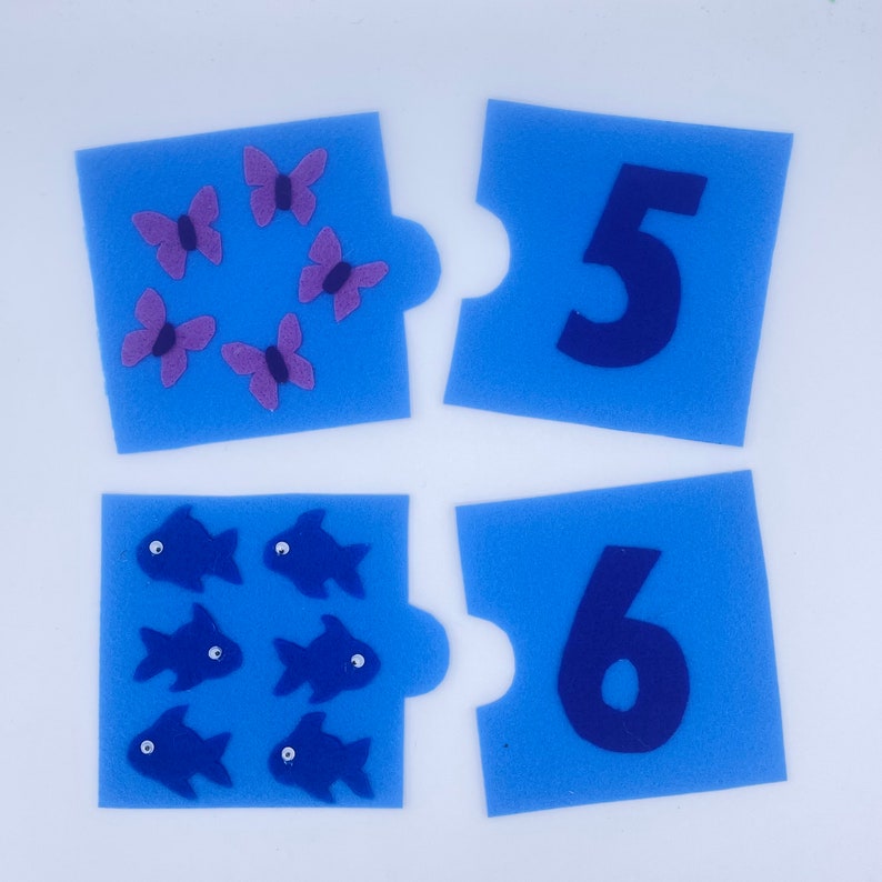 Count and Match Felt Puzzle Pattern Felt Counting Puzzle - Etsy