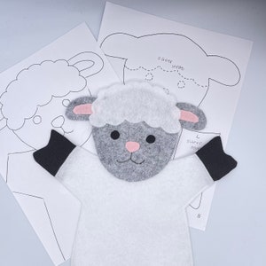 Sheep Hand Puppet Pattern, PDF Pattern for Hand Puppet, Puppet Sewing ...