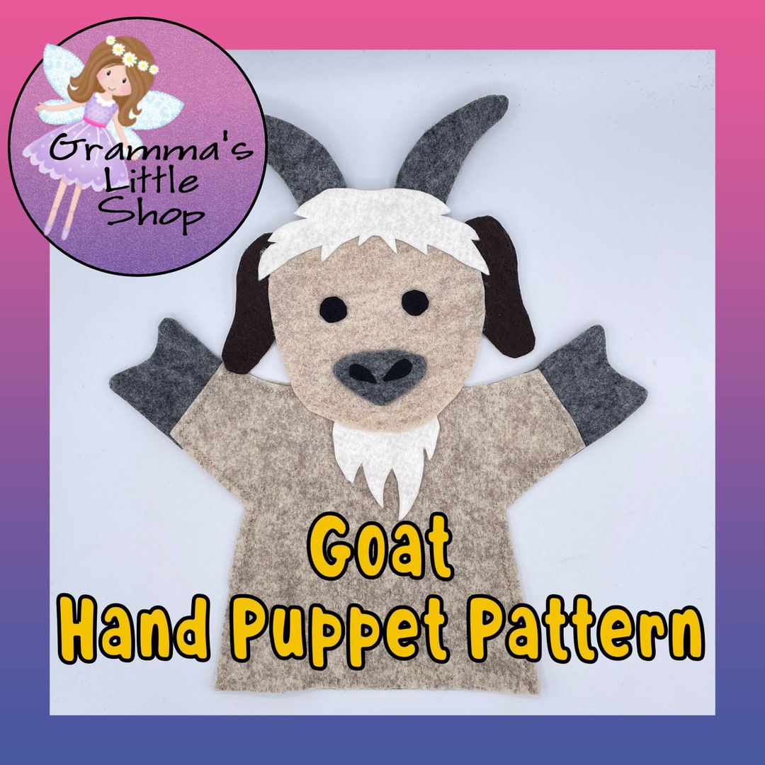 Goat Hand Puppet Pattern, PDF Pattern for Hand Puppet, Puppet Sewing ...