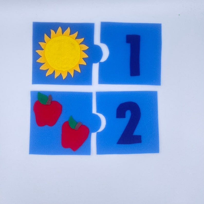 Count and Match Felt Puzzle Pattern Felt Counting Puzzle - Etsy
