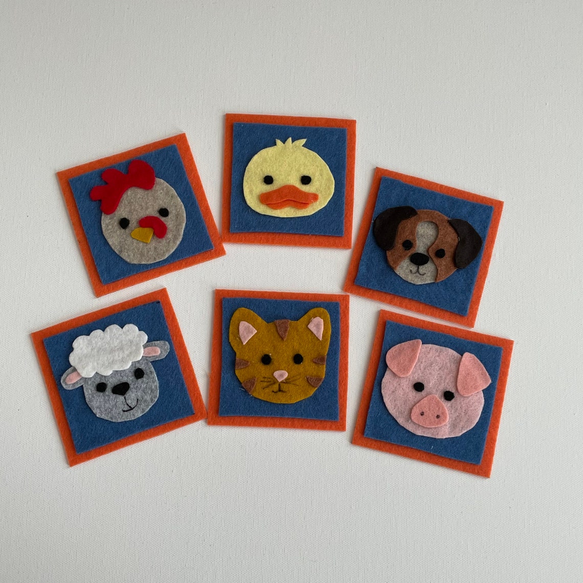 Farm Animal Match Game for Felt Board DIY Downloadable - Etsy