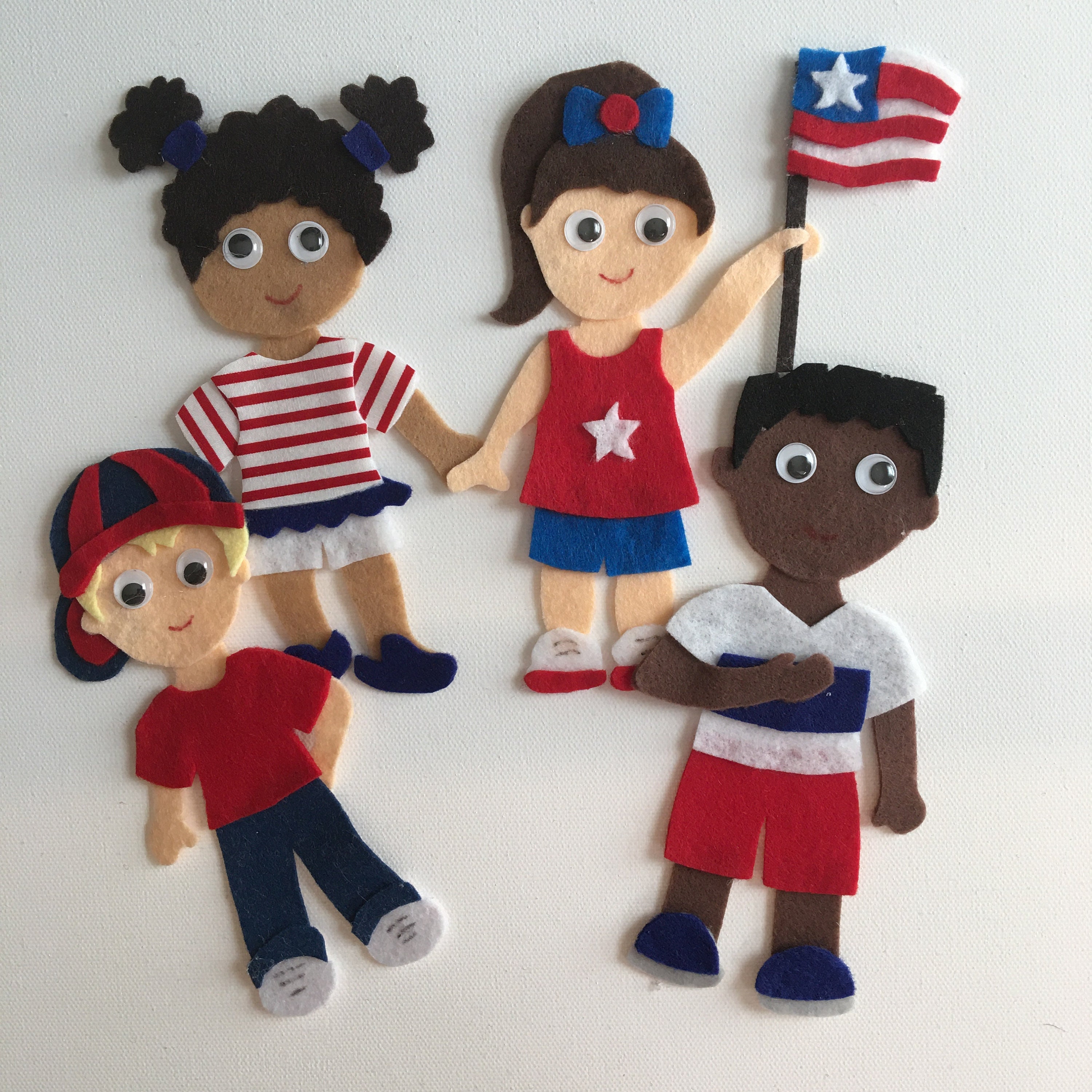 Proud to Be an American Felt Story Pattern DIY Pattern Felt | Etsy