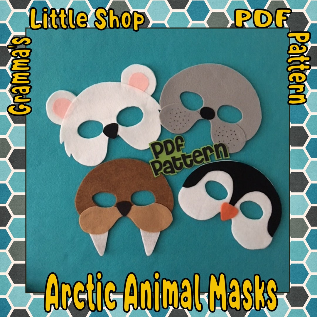 Arctic Animal Mask Patterns // Make a Polar Bear, a Seal, a Walrus, or ...