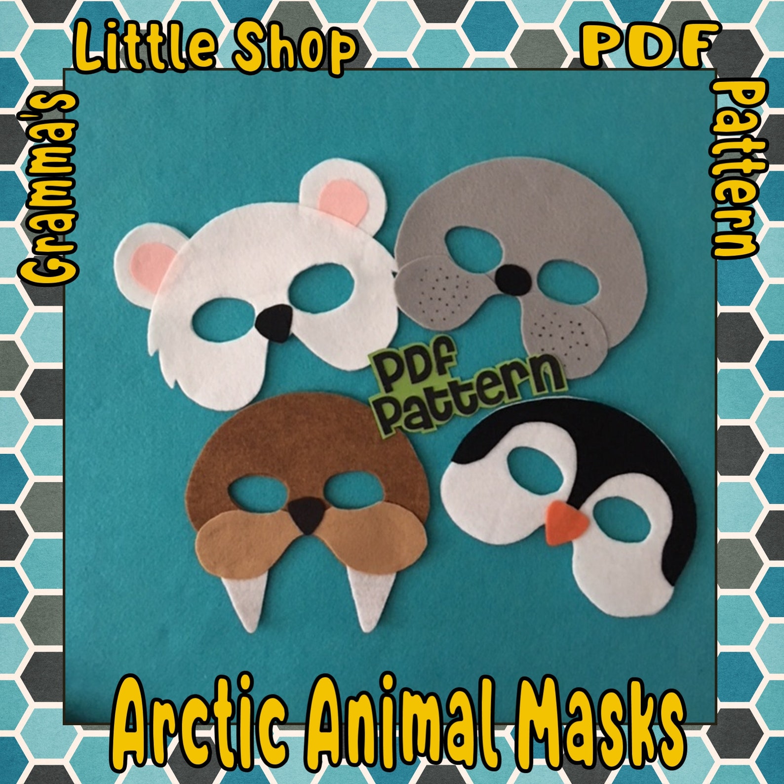 Arctic Animal Mask Patterns // Make a Polar Bear, a Seal, a Walrus, or ...