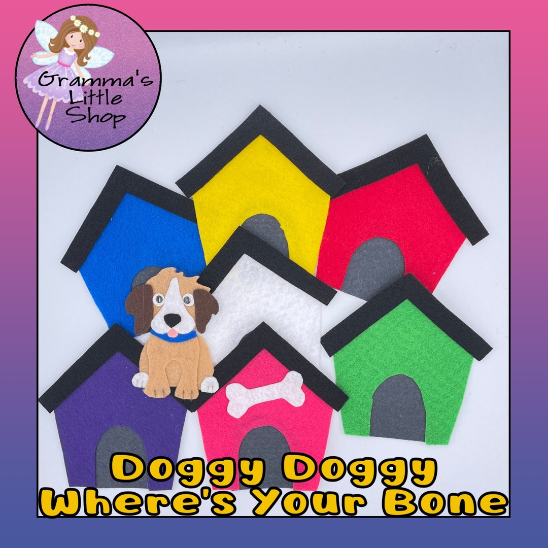 Doggy, Doggy, Where's Your Bone? DIY Felt Hide and Seek Game Pattern - Etsy