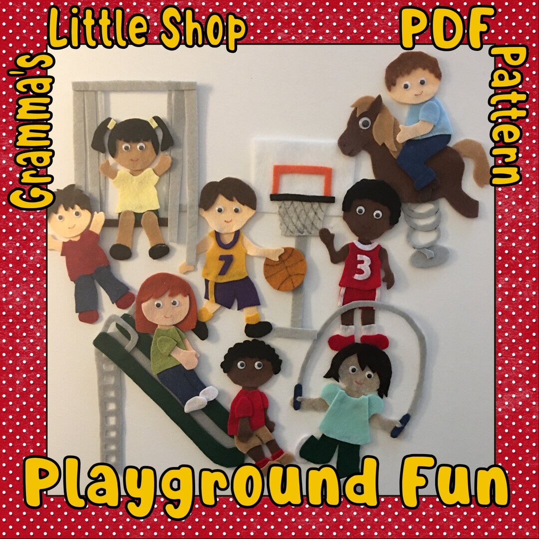Playground Felt Story Pattern – Kids Activity (downloadable Pattern) - Etsy