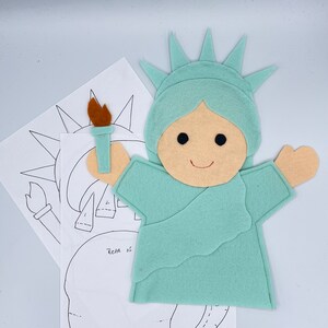 Lady Liberty and Uncle Sam Hand Puppet Patterns - DIY Pattern Only - Etsy