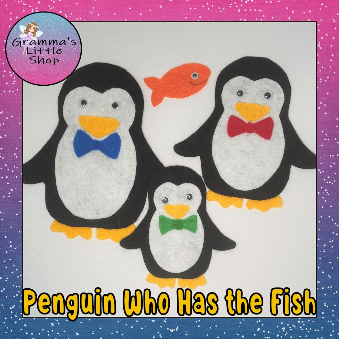 Penguin Hide and Seek, Who Has the Fish Game, Pattern Only for Felt ...
