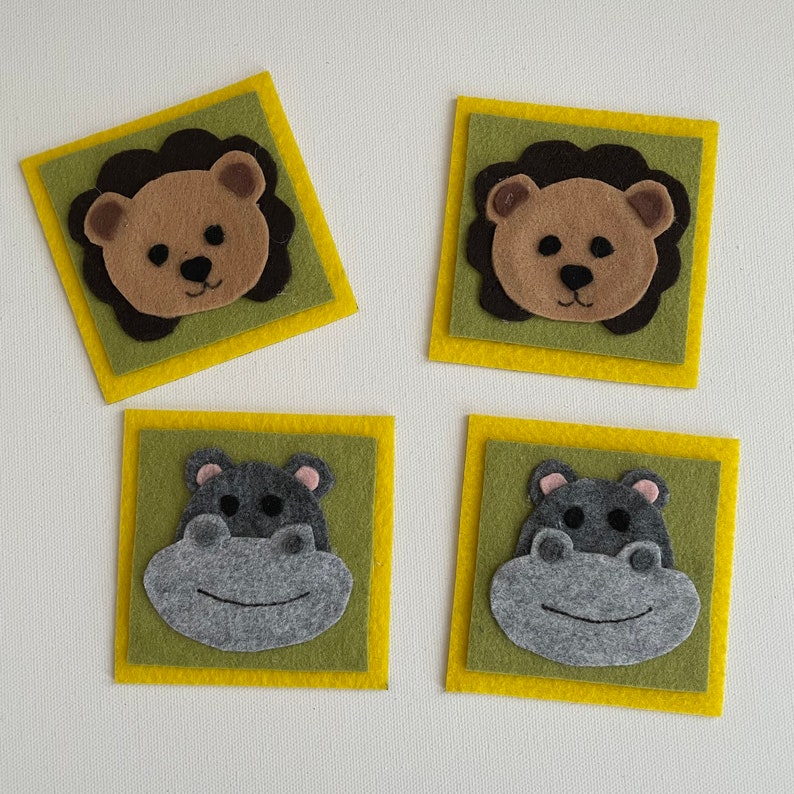Zoo Animal Matching Game for a Felt Board DIY Downloadable - Etsy