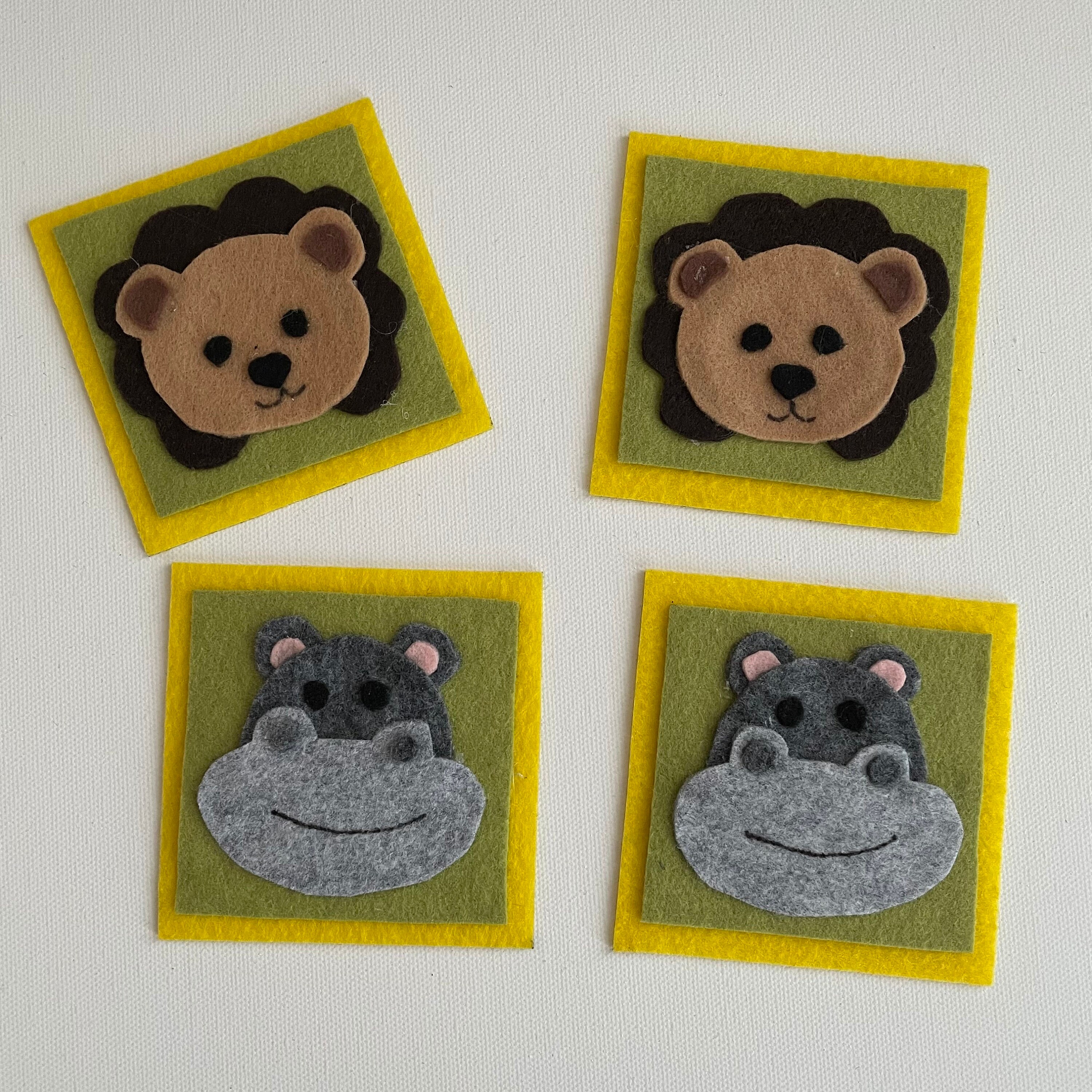 Zoo Animal Matching Game for a Felt Board - DIY Downloadable Pattern ...