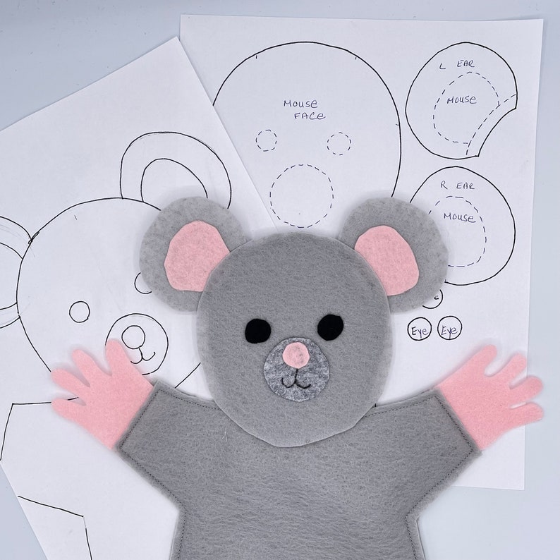 Mouse Hand Puppet Pattern PDF Pattern for Hand Puppet Puppet - Etsy