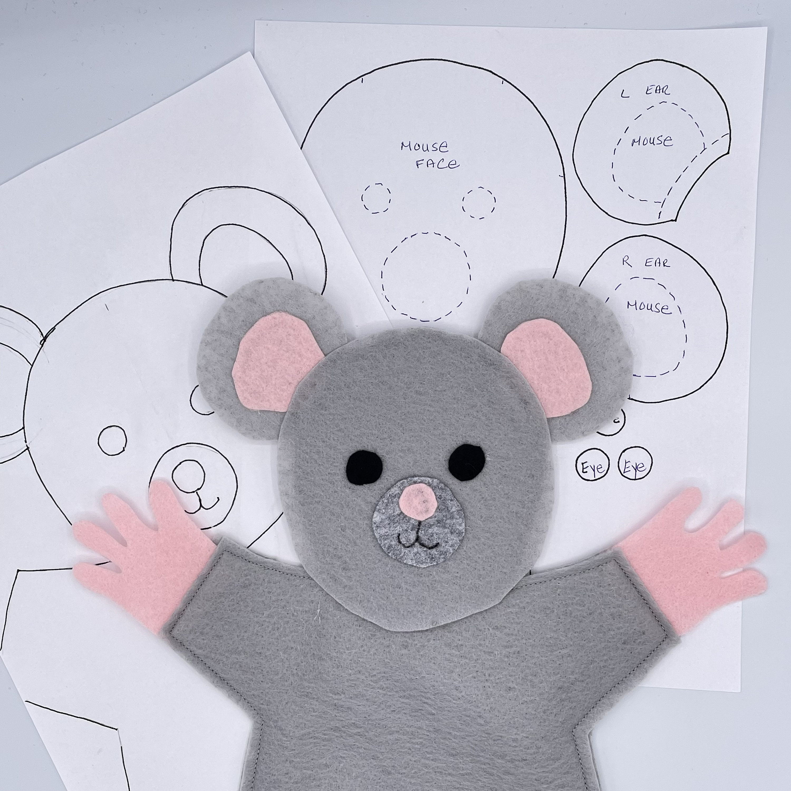 Mouse Hand Puppet Pattern PDF Pattern for Hand Puppet Puppet - Etsy