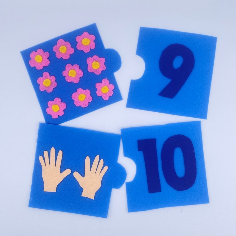 Count and Match Felt Puzzle Pattern Felt Counting Puzzle - Etsy
